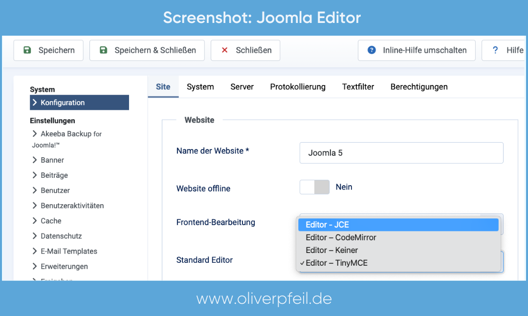 Joomla Editor verwenden JCE (Anleitung auf Deutsch)