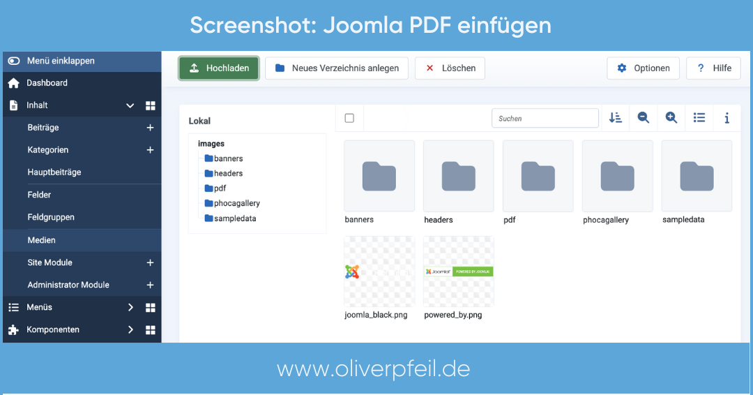 Joomla PDF einbinden, einfügen & hochladen (2026)
