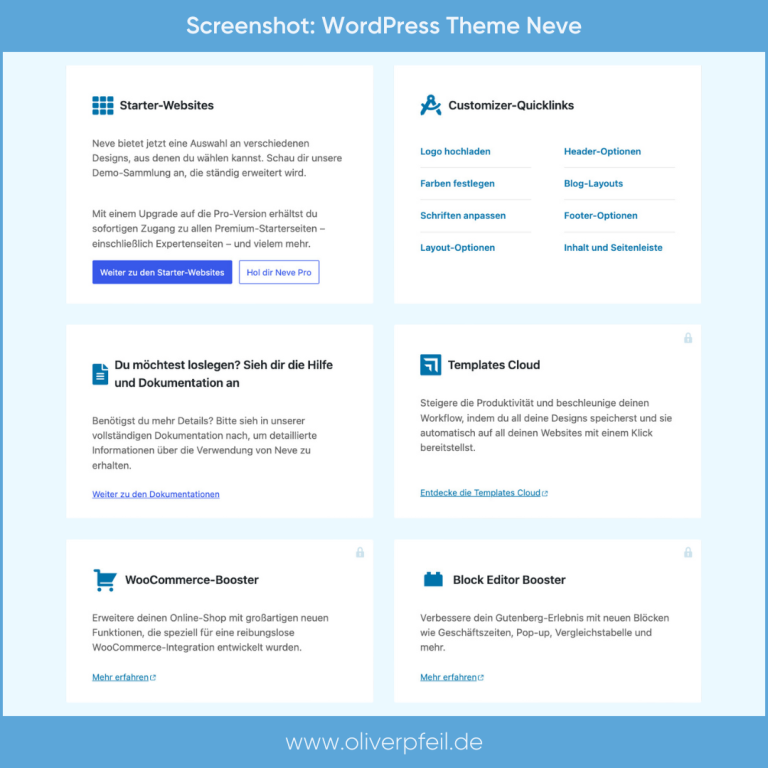 WordPress Theme Neve: Der schlanke Alleskönner
