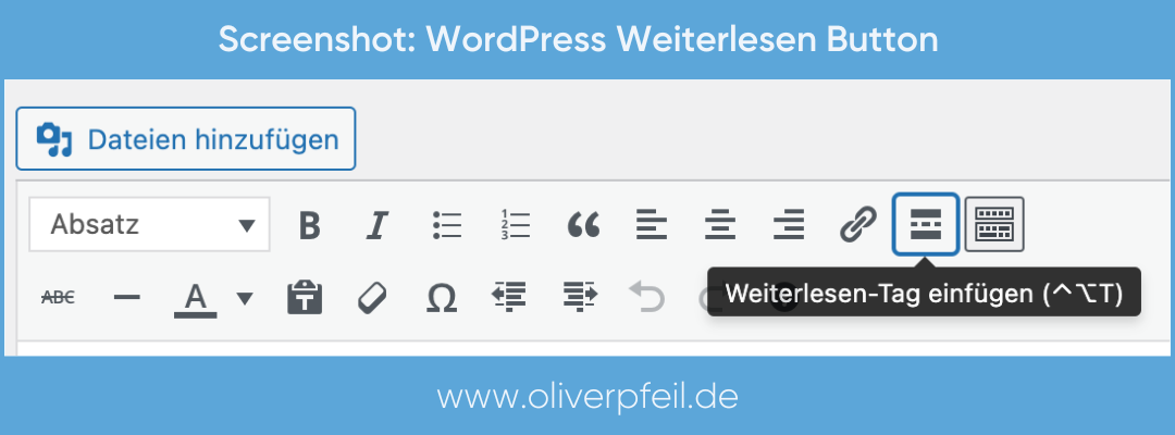 WordPress Weiterlesen Button ändern (Read More TAG)