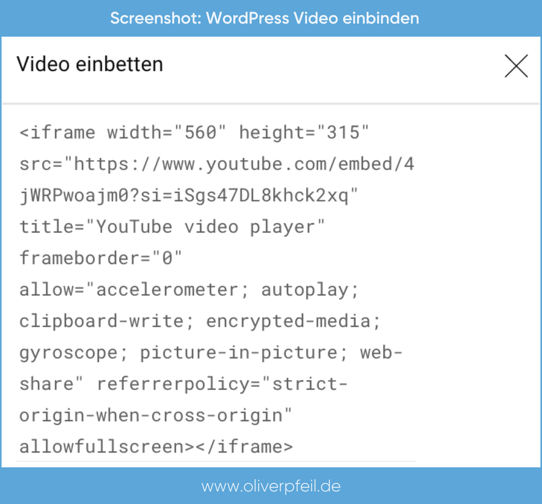 WordPress Video einbinden + YouTube einbetten 🇩🇪